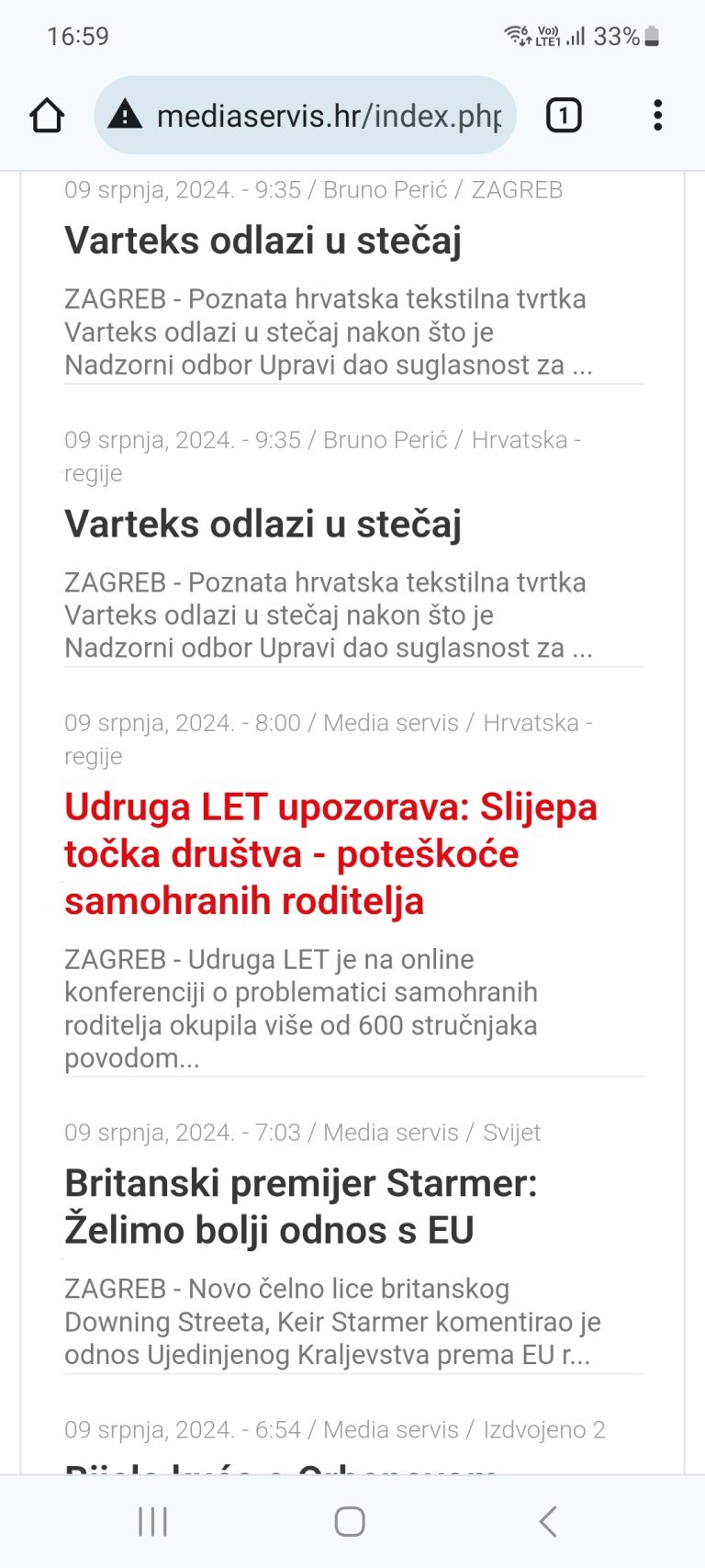 Mediji o udruzi LET - Udruga Let